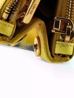 Prada Double Zip Lux Tote Saffiano Leather Mini Satchel