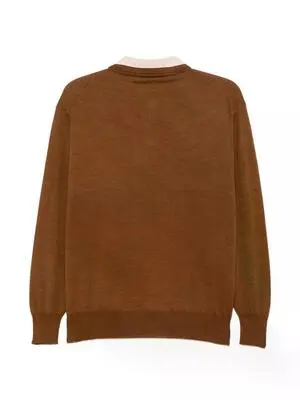 Plan C Double-collar Polo Sweater