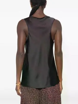 Imperial Lace-trim Camisole Top - Black