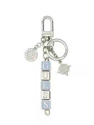 Guess Logo Keychain - Silver