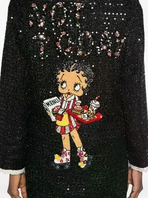 MINIME Sequin-embellished Betty Boop Overcoat