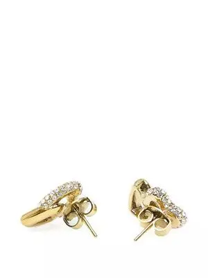 Guess Love Bites Crystal-embellished Heart Earrings