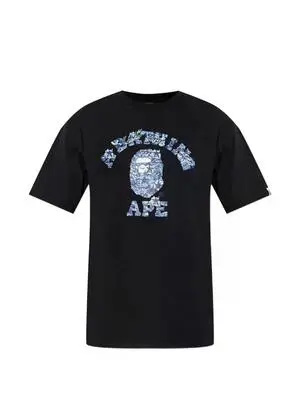 A BATHING APE Logo-print Cotton T-shirt - Black