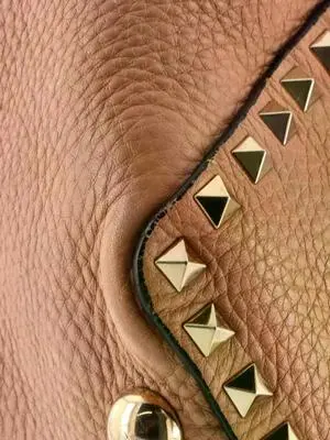Valentino Garavani Rockstud Pebbled Leather Medium Tote Bag