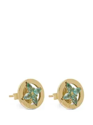 Guess 8mm Crystal-flowers Stud Earrings - Gold