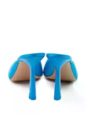 Off-White Pop Pearl Satin Sandals - Blue