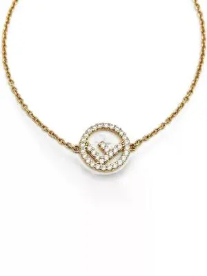 Fendi Crystal-embellished F Is Bracelet