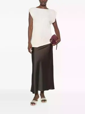 Imperial Satin-finish Maxi Skirt