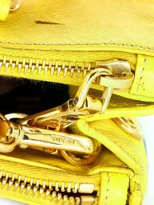 Prada Double Zip Lux Tote Saffiano Leather Mini Satchel