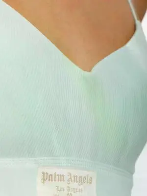 Palm Angels Logo-patch Ribbed Bras