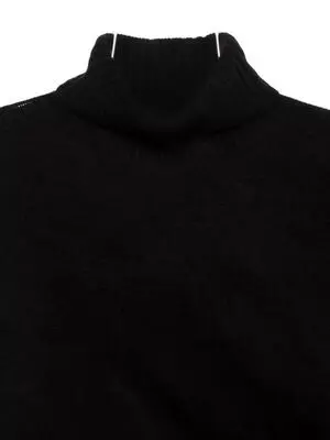 VANISE Roll-neck Knitted Sweater - Black