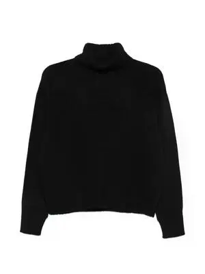 VANISE Vanisè Roll-Neck Knitted Sweater Black