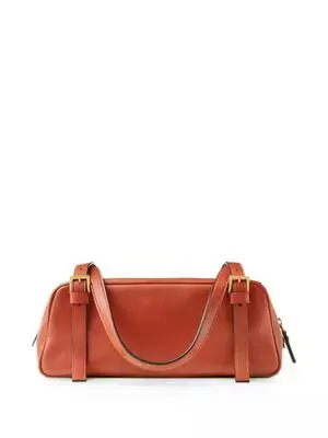 Versace Emblème Nappa Bowling Bag - Orange