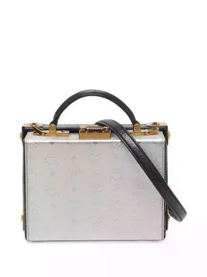 Mcm Berlin Visetos Box Bag - Silver