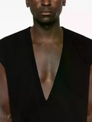 Rick Owens Deep V-neck Sleeveless T-shirt