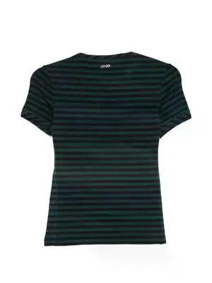 Liu Jo Striped Embroidered T-shirt - Green