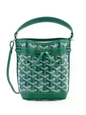 Goyard Petit Flot Coated Canvas Mini Bucket Bag - Green