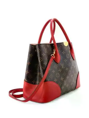 LOUIS VUITTON Flandrin Handbag Monogram Canvas And Leather Tote Bag - Red