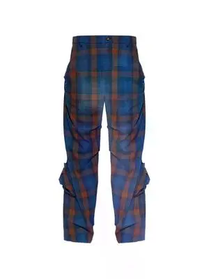VIVIENNE WESTWOOD Achilles Check Pattern Trousers - Blue