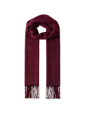 HACKETT LONDON Fringed-edge Scarf - Red