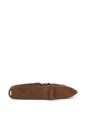 Orciani Suede No-buckle Belt - Brown