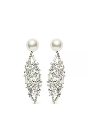 Magda Butrym Pearl-drop Crystal Earrings - Silver