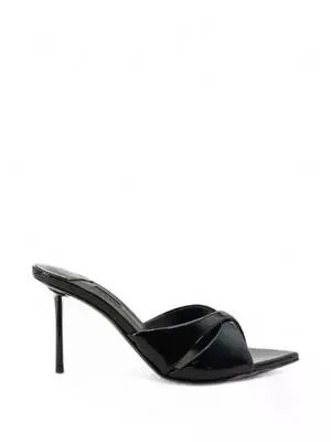 LE SILLA Shirley Crossover Patent-finish Sandals - Black