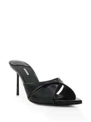 LE SILLA Shirley Crossover Patent-finish Sandals