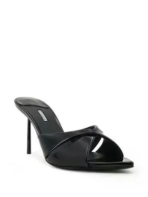 LE SILLA Shirley Crossover Patent-finish Sandals - Black