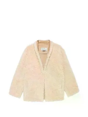 Source Unknown Manuela Shawl-collar Shearling Jacket - Neutrals