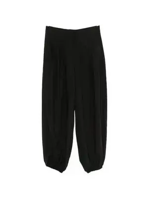 Source Unknown Ruched Straight-leg Trousers - Black