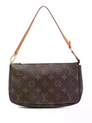 LOUIS VUITTON 2000 Monogram Pochette Accessoires Shoulder Bag - Brown