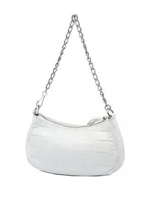 Balenciaga 2022 Mini Embossed Leather Motocross Le Cagole Satchel - White