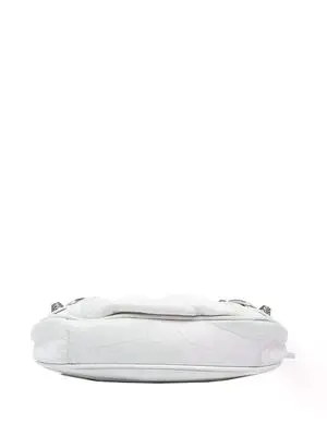 Balenciaga 2022 Mini Embossed Leather Motocross Le Cagole Satchel - White