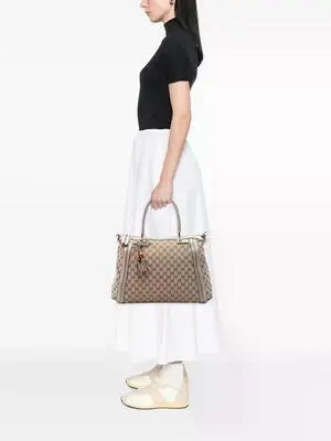 Gucci Gg Canvas Bella Convertible Tote Satchel