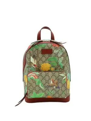 Gucci 2000-2015 Small Gg Supreme Web Tian Backpack - Red