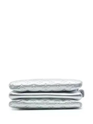 LOUIS VUITTON Monogram Embossed Puffy Lambskin Coussin Pm Satchel - Silver