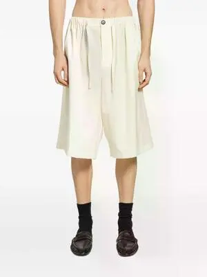 ROSE BURRITO Virgin Wool Wide Leg Shorts