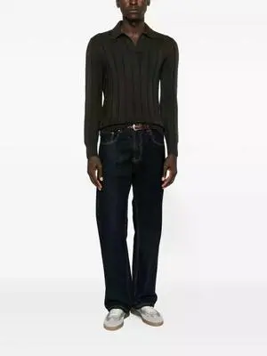 GRAN SASSO Ribbed Polo-collar Sweater