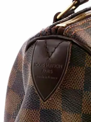 LOUIS VUITTON Speedy Damier Satchel - Brown