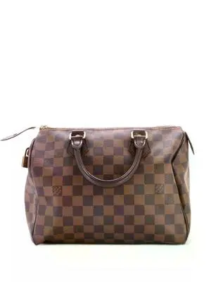 LOUIS VUITTON Speedy Damier Satchel - Brown