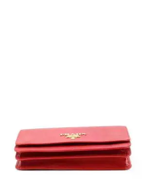 Prada Chain Wallet Saffiano Leather Crossbody Bag