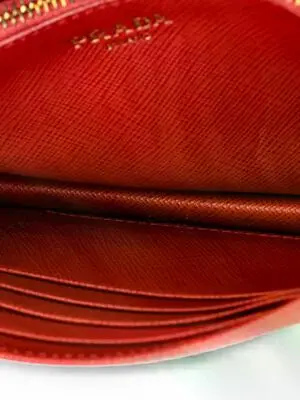 Prada Chain Wallet Saffiano Leather Crossbody Bag