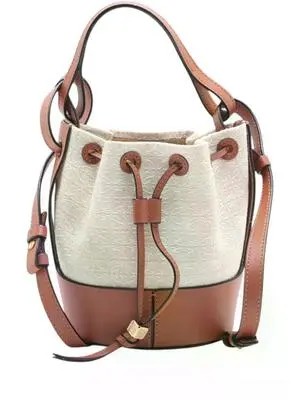 Loewe 2010-2026 Balloon Leather Bucket Bag - Neutrals