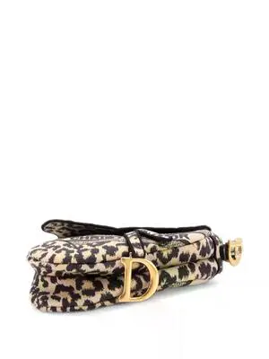 Dior Saddle Handbag Mizza Embroidered Canvas Medium Satchel
