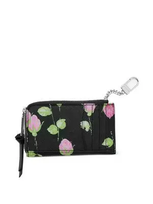 Marc Jacobs Snapshot Top-zip Multi Wallet In Vintage Floral - Black