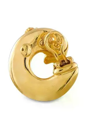 CARRERA Y CARRERA 18k Yellow Diamond Elephant Hoop Earrings