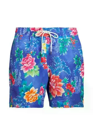 Polo Ralph Lauren Floral-print Swim Shorts - Blue