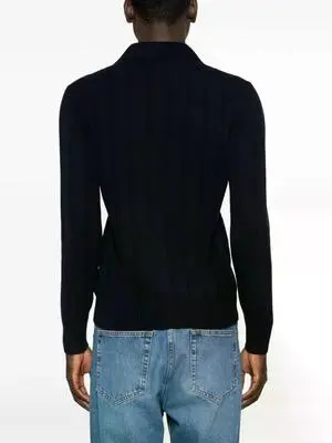 GRAN SASSO Ribbed-knit Polo-collar Sweater