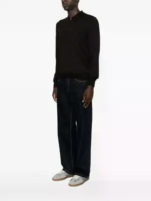 GRAN SASSO Zip-neck Fine-knit Sweater
